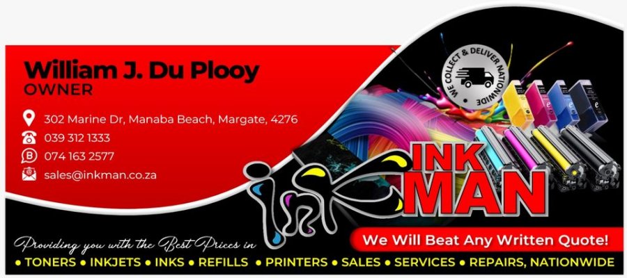 INKman & PC Man Margate KZN - KZN Business Services & Shopping ...
